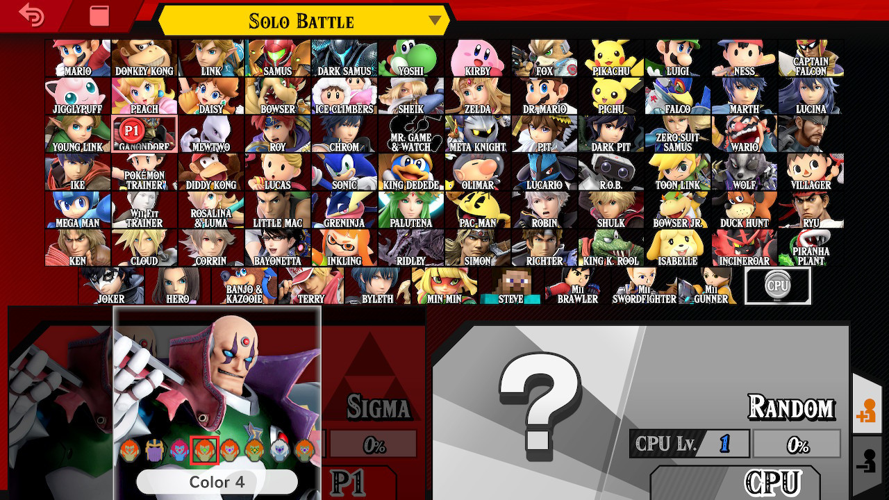 Sigma (MvCI) Mod for Super Smash Bros. Ultimate | SSBU Mods