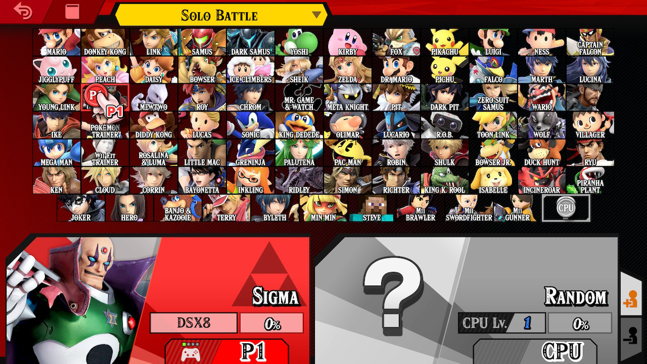 Sigma (MvCI) Mod for Super Smash Bros. Ultimate | SSBU Mods