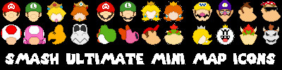 SSBU Style Mini Map Icons Mod for Mario Kart Wii | MKWii Mods