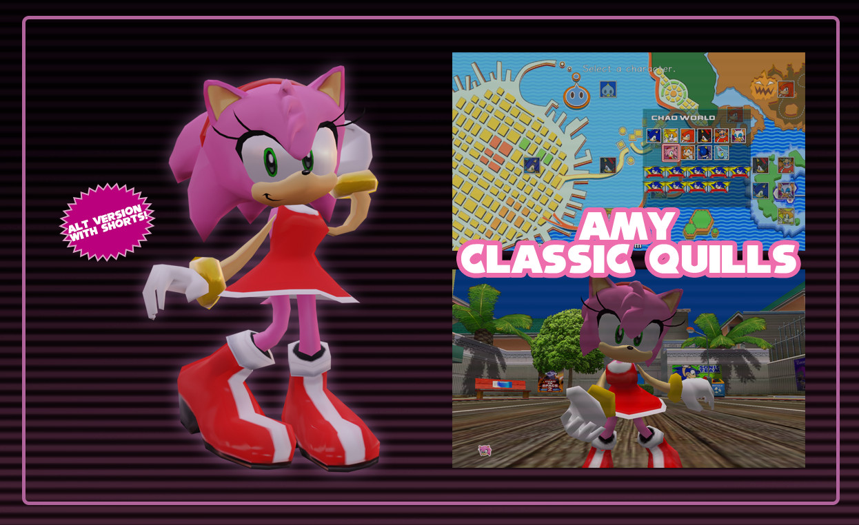 Amy Classic Quills Mod for Sonic Adventure 2 | SA2 Mods