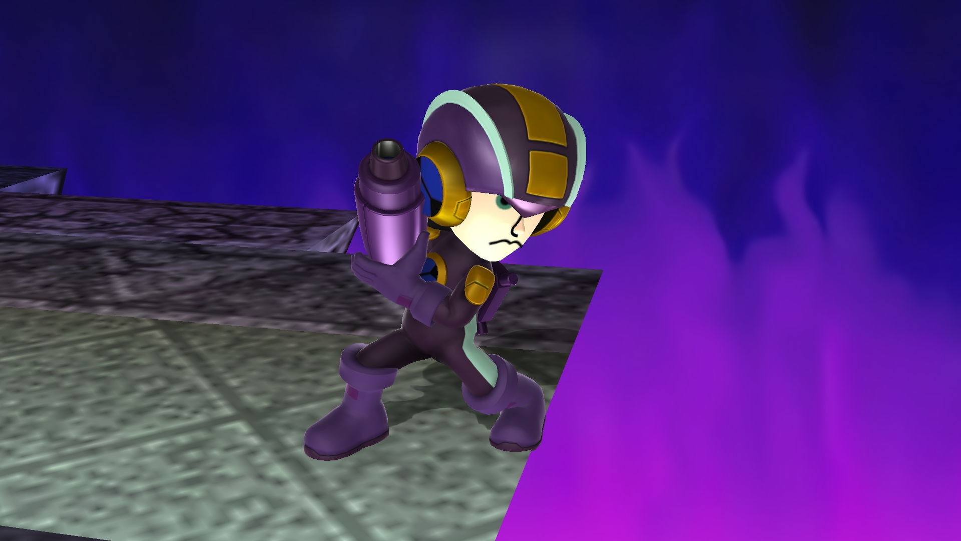Dark MegaMan.EXE Mii Costume Mod for Super Smash Bros. (Wii U) | SSB4U Mods