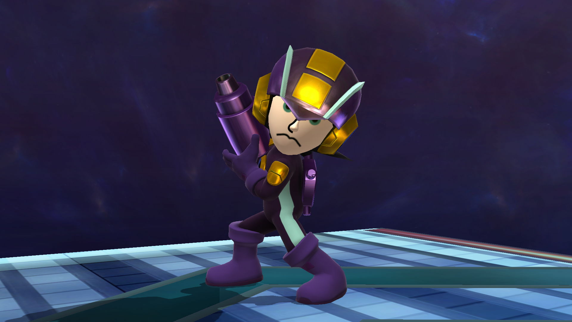 Dark MegaMan.EXE Mii Costume Mod for Super Smash Bros. (Wii U) | SSB4U Mods