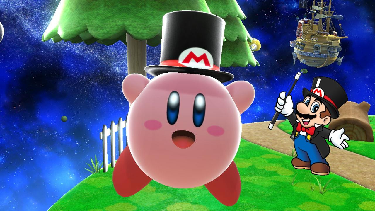 kirby's Mario All-Stars hat [Super Smash Bros. (Wii U)] [Mods]