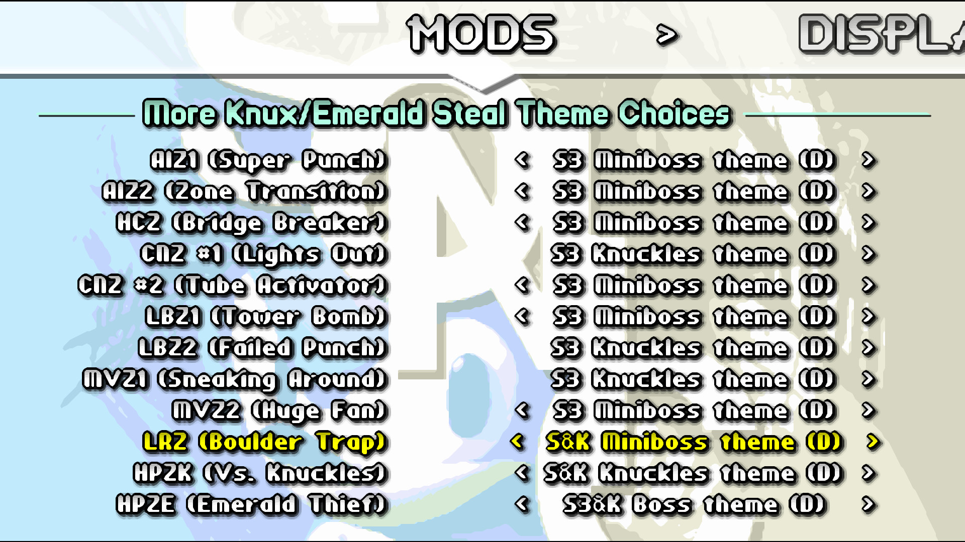 More Knux/Emerald Steal Theme Choices Mod for Sonic 3 A.I.R. | S3AIR Mods