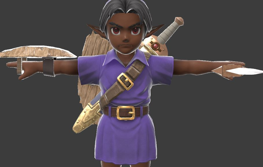 Black and Purple Link Mod for Super Smash Bros. Ultimate | SSBU Mods