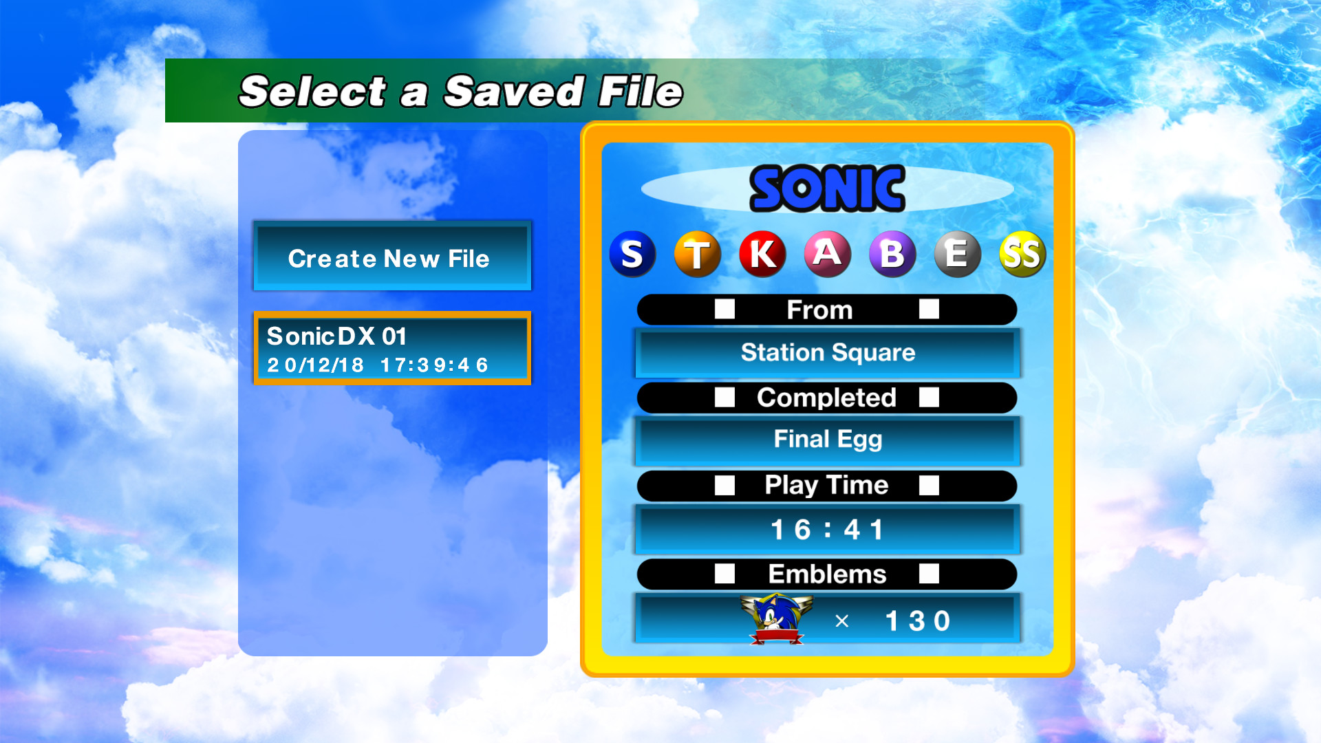 ultimate save pack Mod for Sonic Adventure DX | SADX Mods