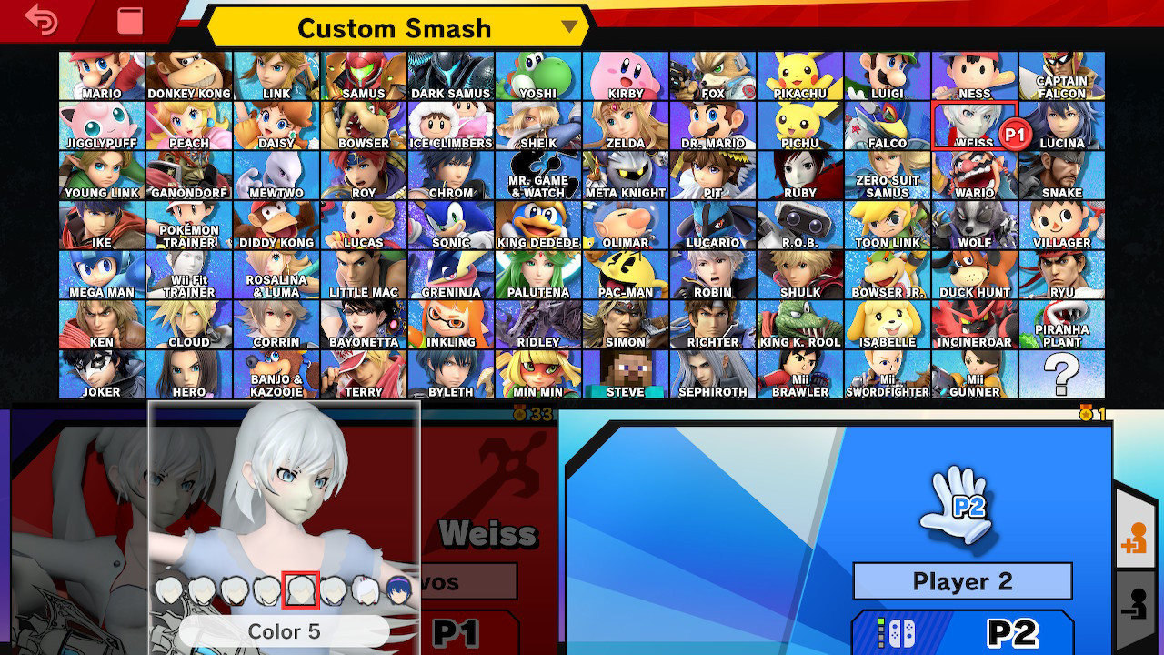 Weiss Schnee (RWBY) Mod for Super Smash Bros. Ultimate | SSBU Mods