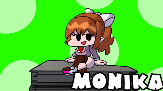 Monika from DDLC as Girlfriend (Beta) [Friday Night Funkin'] [Mods]