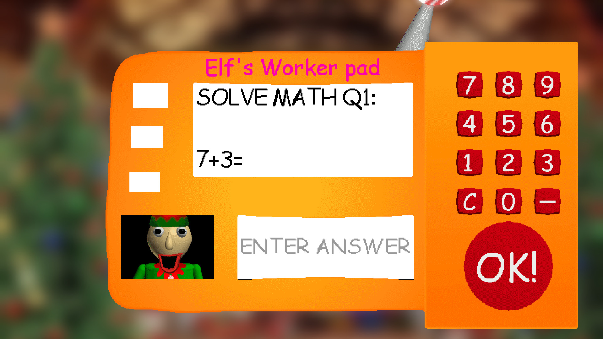 Elf Baldi's Basics in Christmas and presents Mod for Baldi's Basics ...