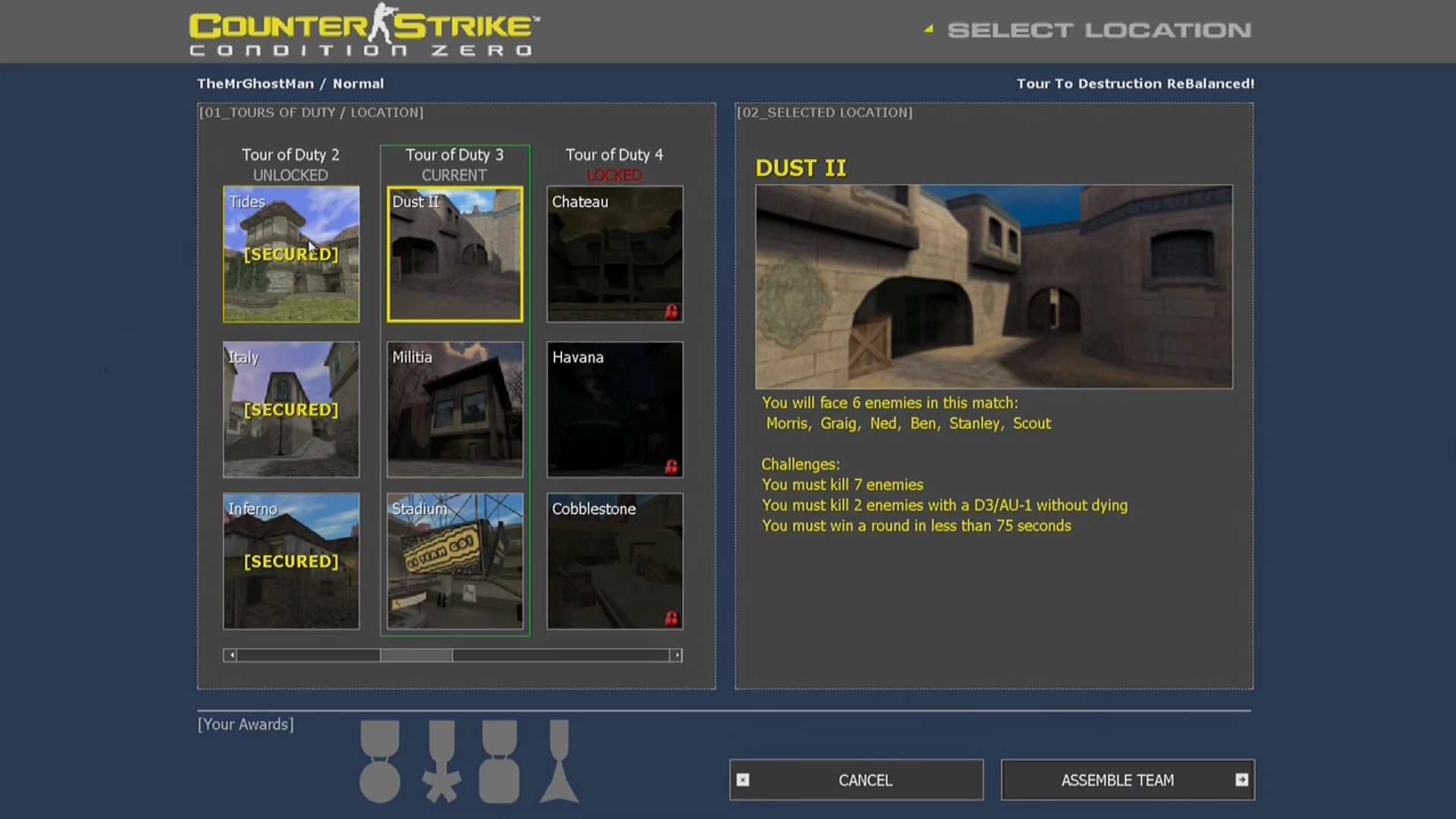 Tour To Destruction Mod for Counter-Strike: Condition Zero | CS:CZ Mods
