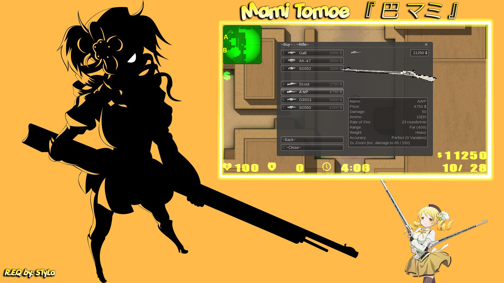 Mami Tomoe's Gun Mod for CS2D | CS2D Mods