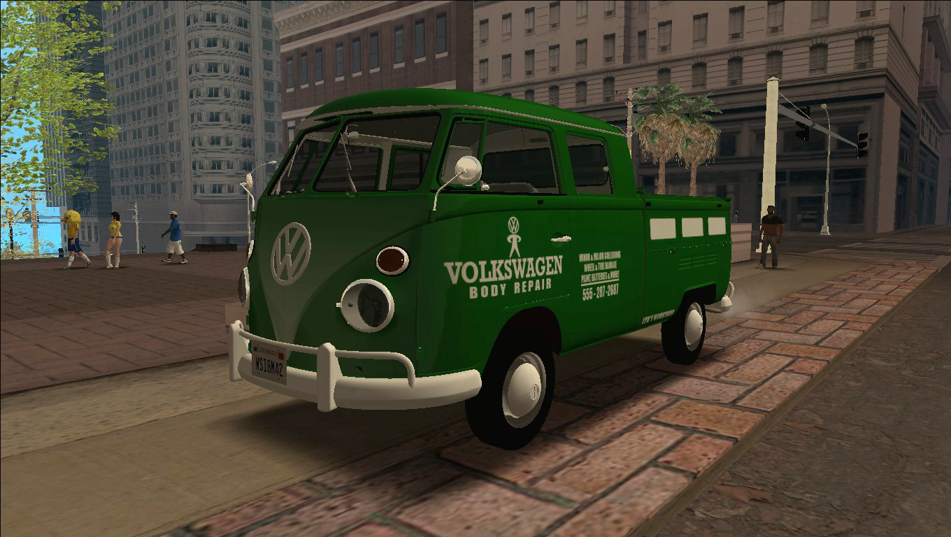 Volkswagen Type 2 Kombi 1500 Pick-Up 1972 [Grand Theft Auto: San ...