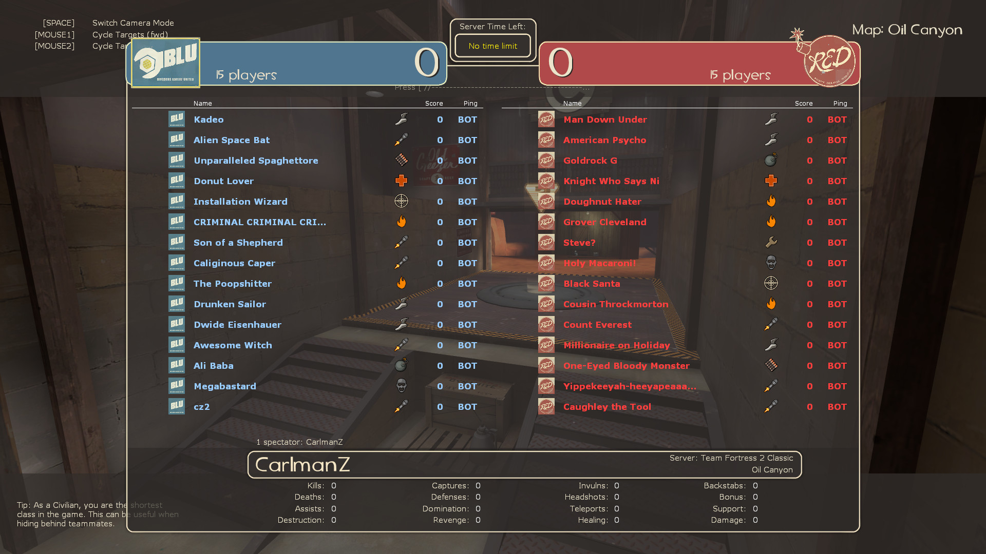 CarlmanZ's 500 Bot Names Mod for Team Fortress 2 Classic | TF2Classic Mods