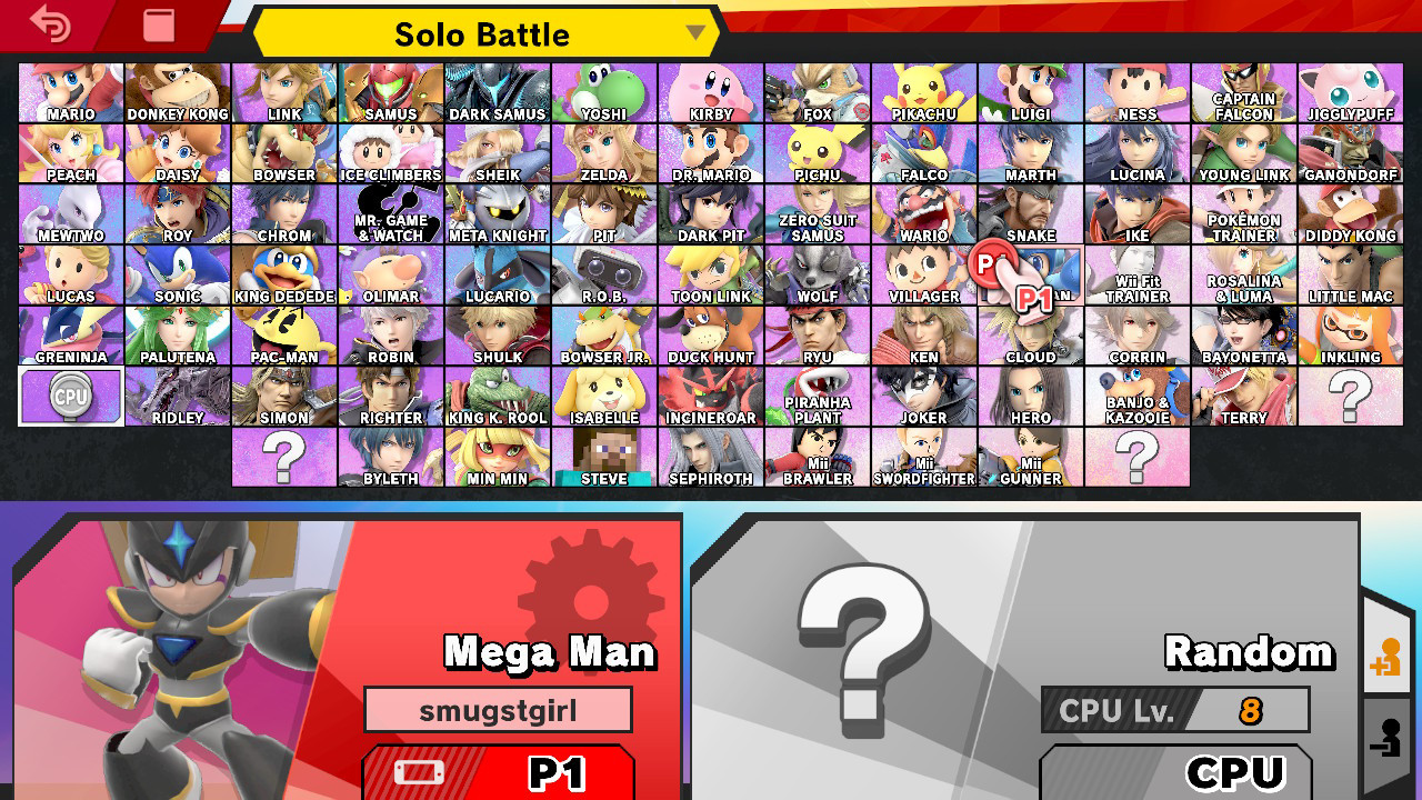 Bass from Mega Man Mod for Super Smash Bros. Ultimate | SSBU Mods