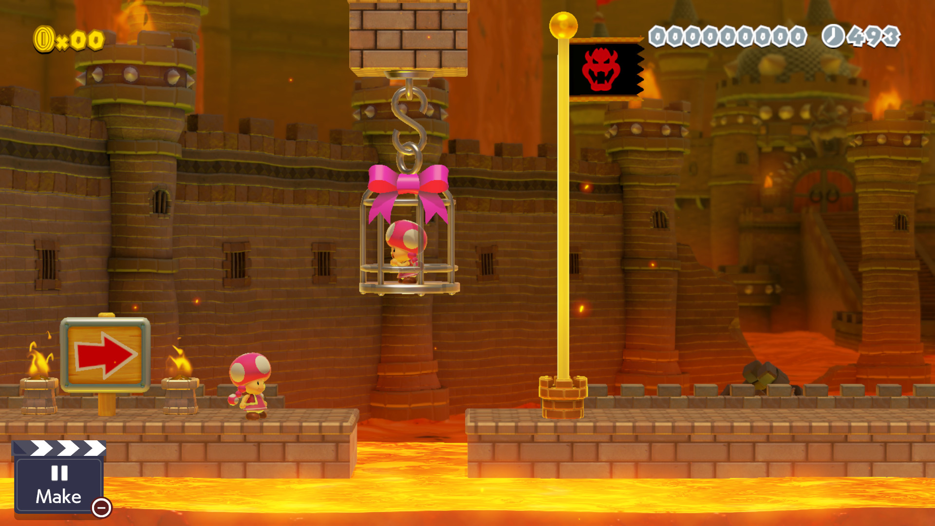 Quest stone and escort toads Mod for Super Mario Maker 2 | SMM2 Mods