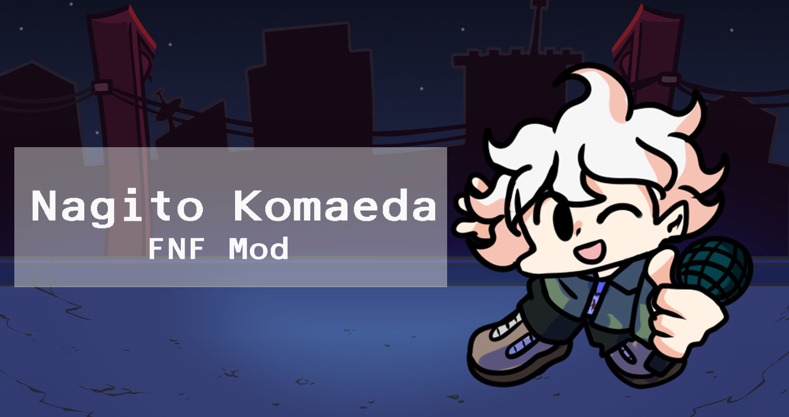 Nagito Komaeda over Pico! Mod for Friday Night Funkin' | FNF Mods