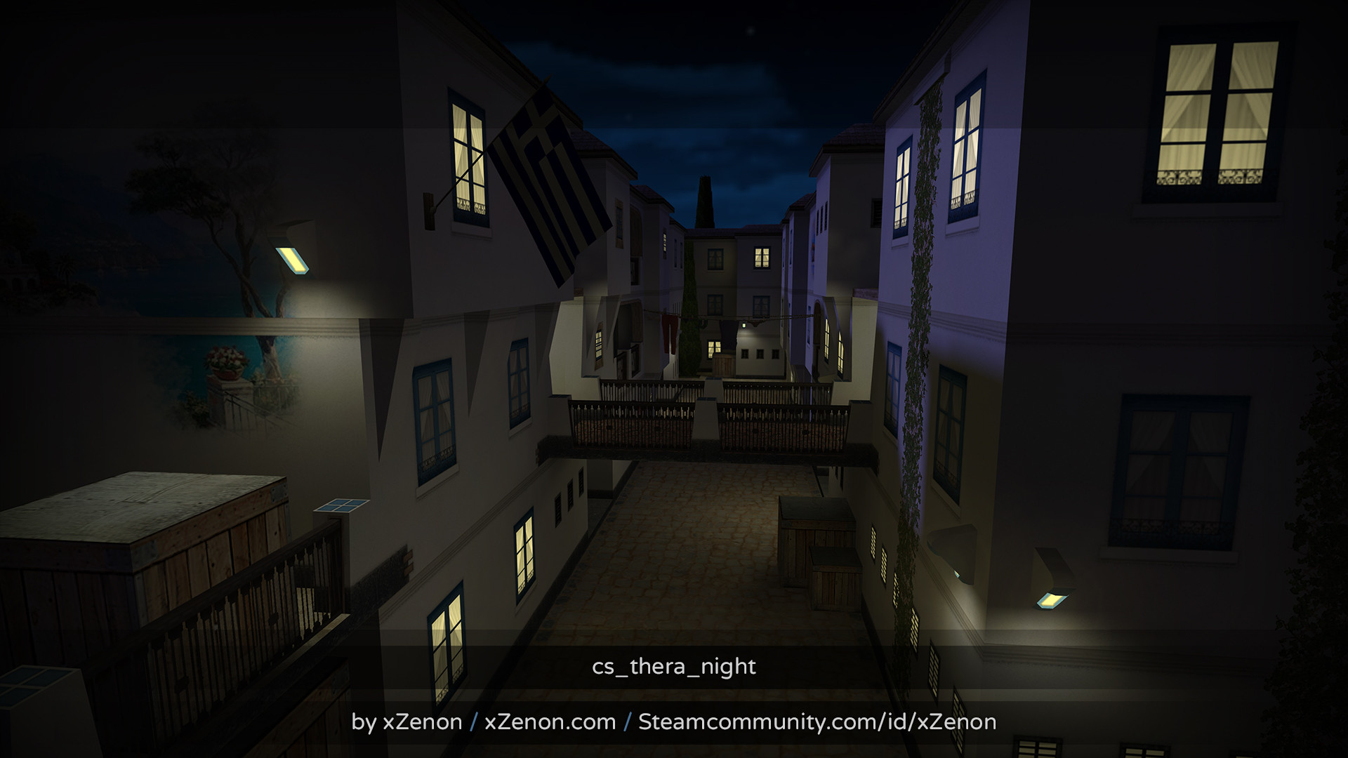 cs_thera_night_b2 | cs_italy remake Mod for Counter-Strike 1.6 | CS1.6 Mods