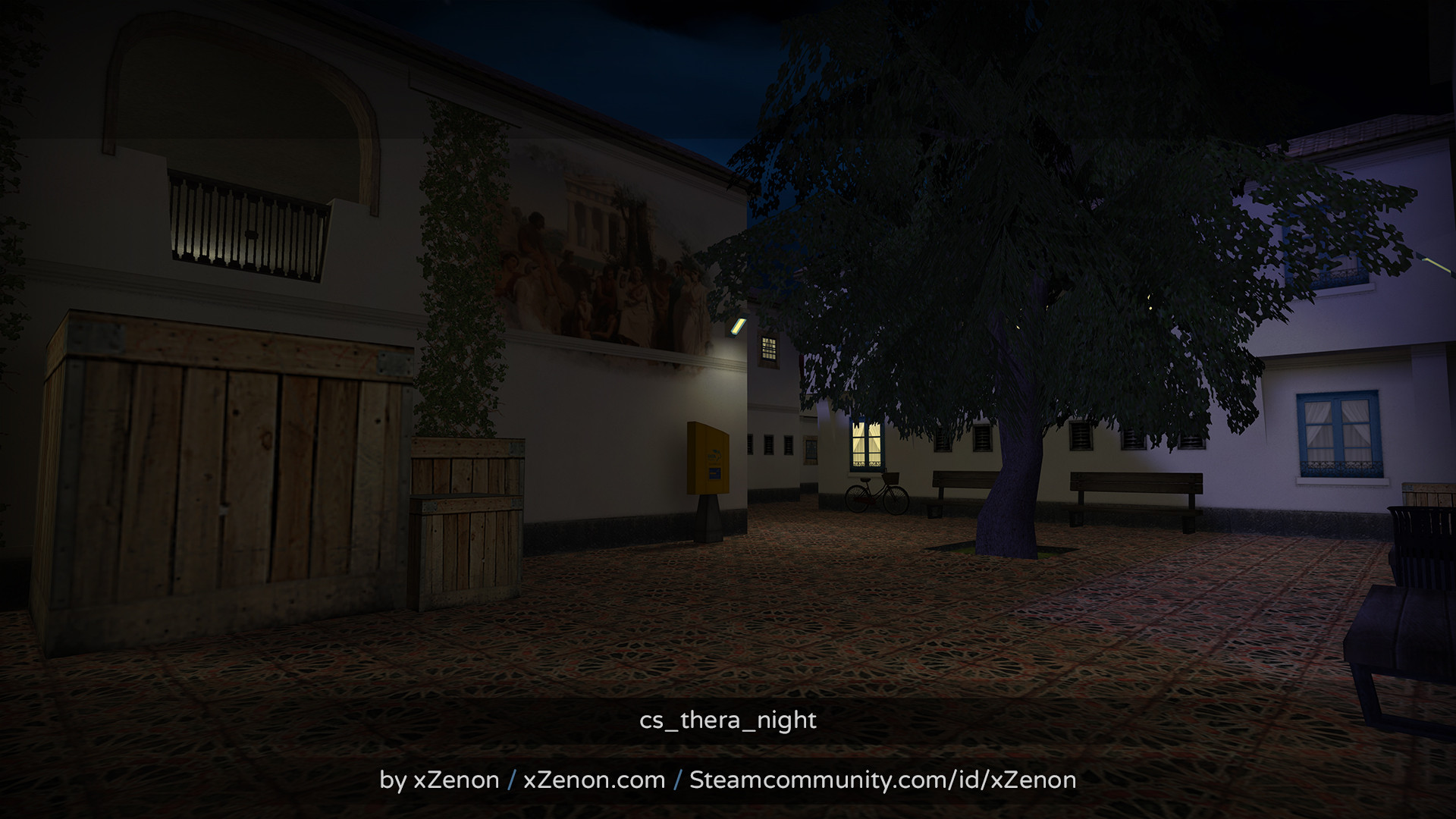 cs_thera_night_b2 | cs_italy remake Mod for Counter-Strike 1.6 | CS1.6 Mods