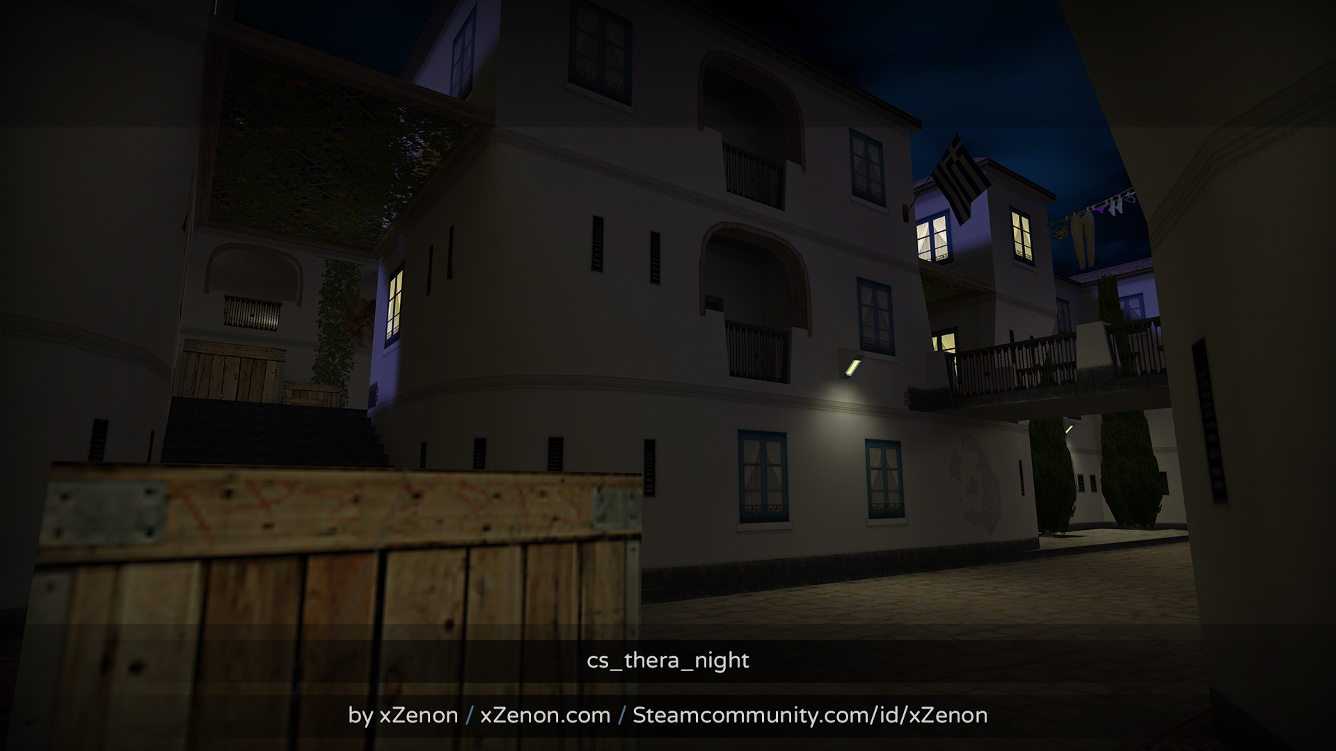 cs_thera_night_b2 | cs_italy remake Mod for Counter-Strike 1.6 | CS1.6 Mods