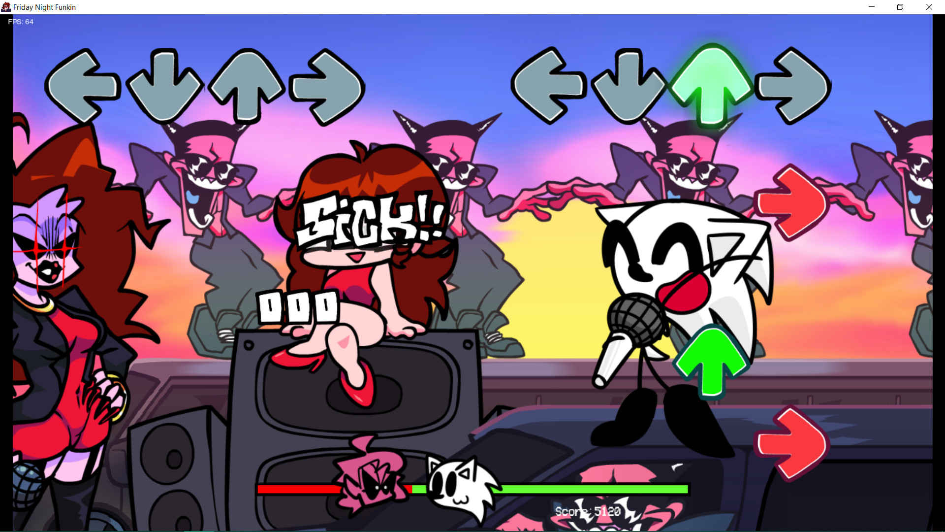 Stick Sonic over Boyfriend [Friday Night Funkin'] [Mods]