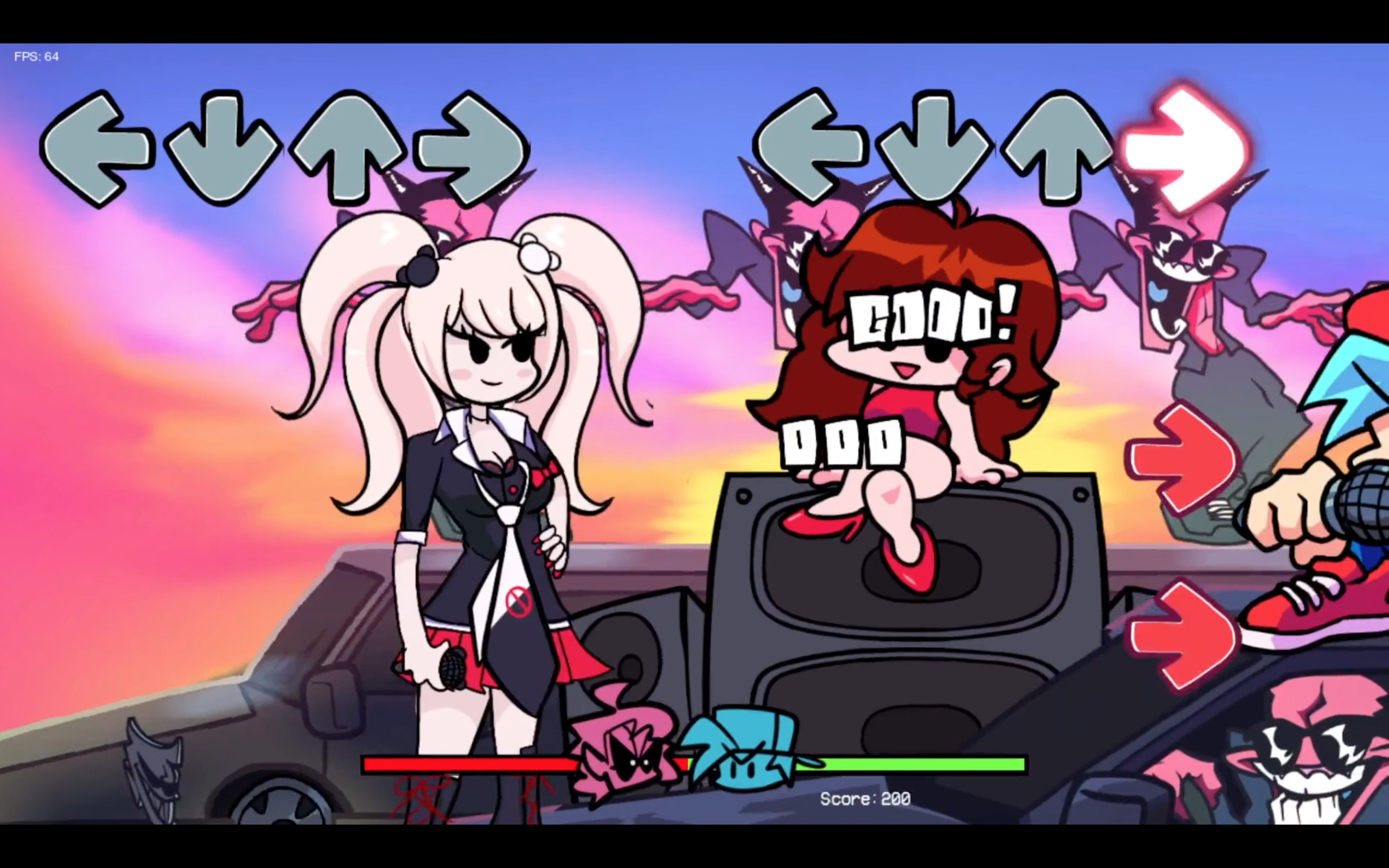 Junko Enoshima Skin (0ver Mom) Mod for Friday Night Funkin' | FNF Mods