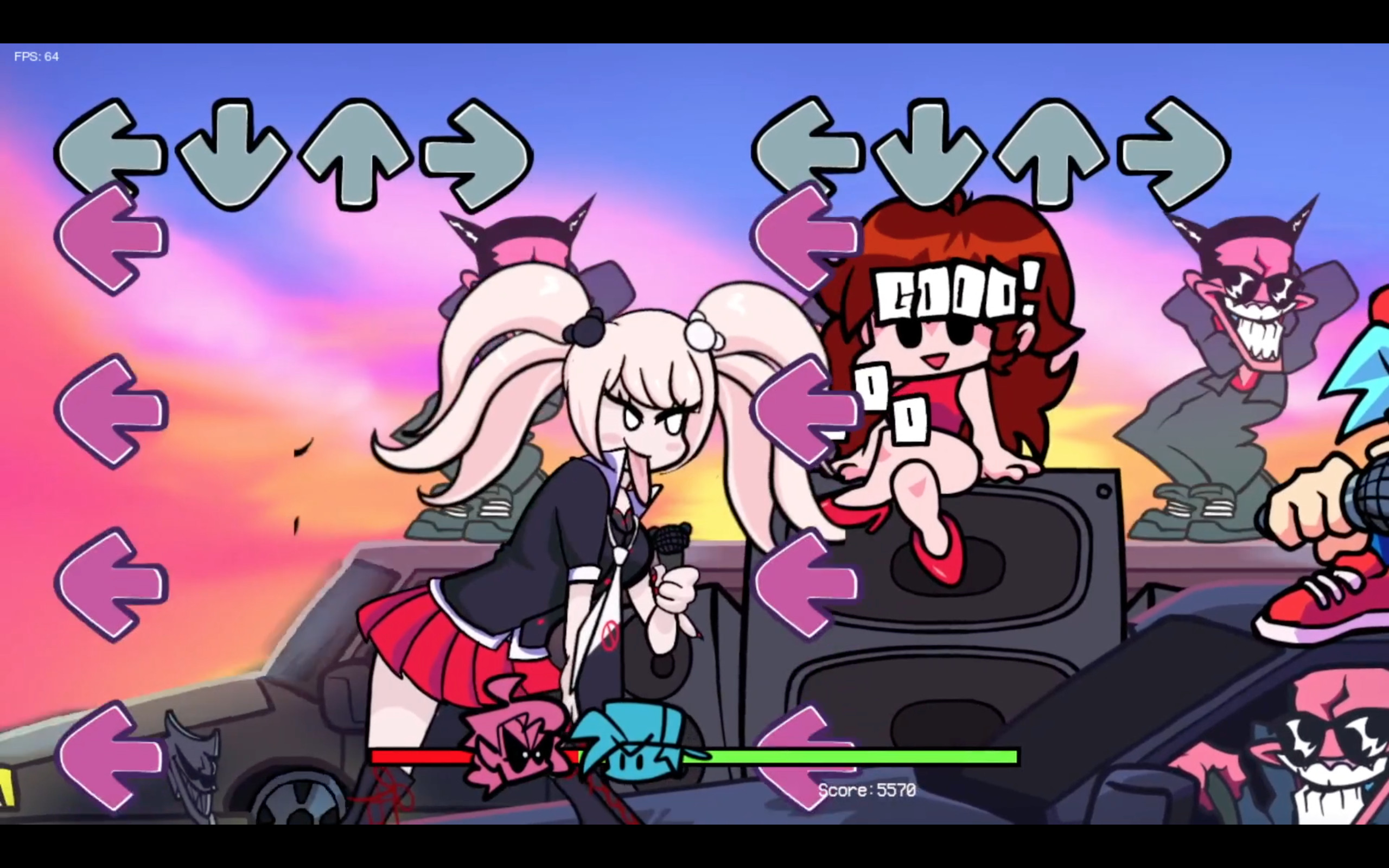 Junko Enoshima Skin (0ver Mom) Mod for Friday Night Funkin' | FNF Mods