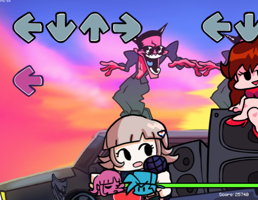Chiaki Nanami over Mom Mod for Friday Night Funkin' | FNF Mods