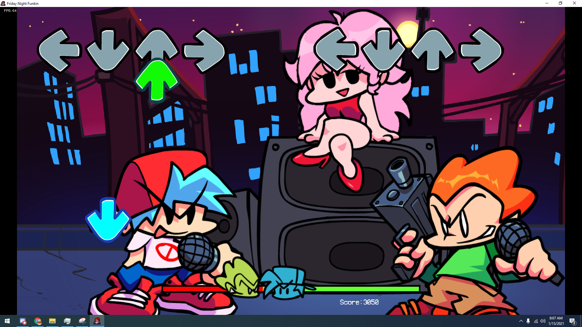 GF but with Pink Hair. Mod for Friday Night Funkin' | FNF Mods