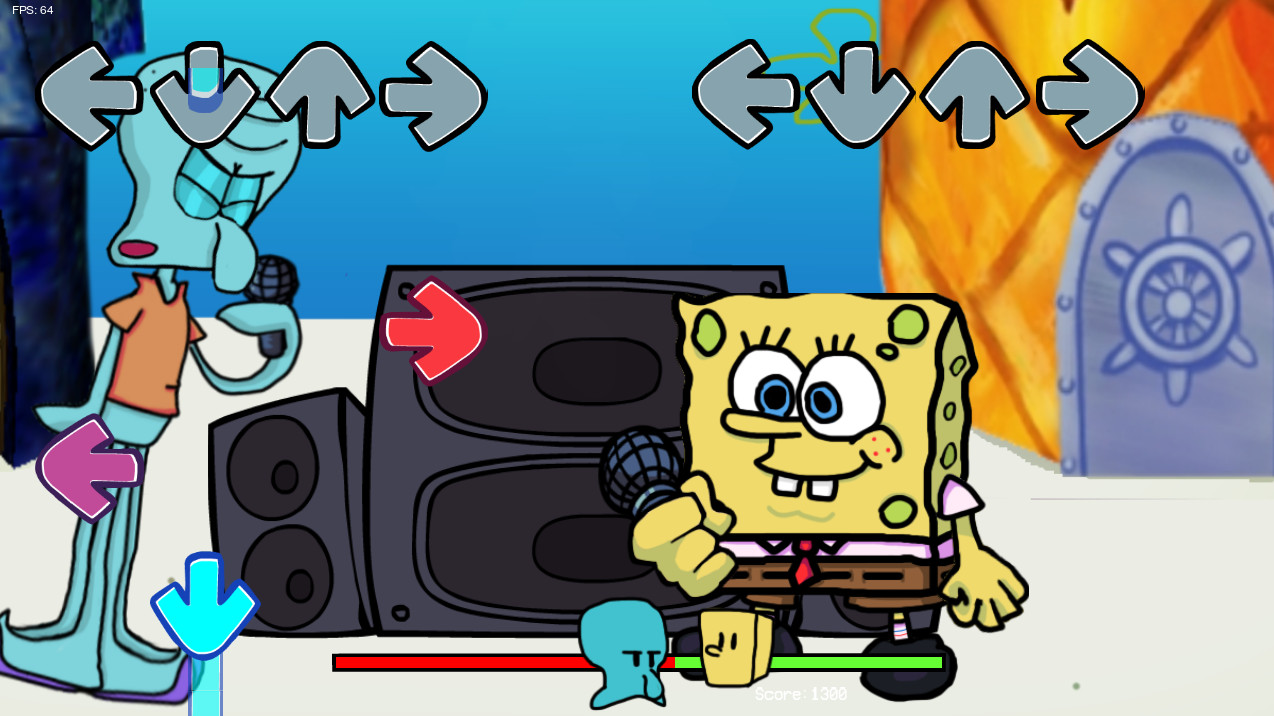 Squidward Tentacles Over Daddy Dearest Mod for Friday Night Funkin ...