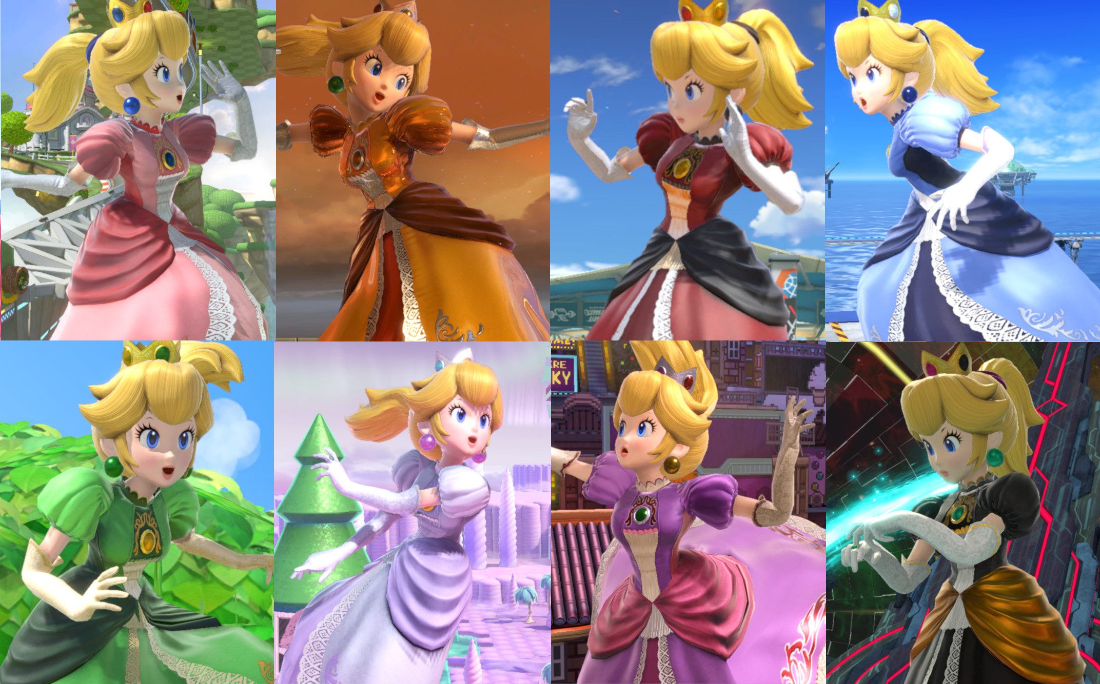Ponytail Peach Pack Mod for Super Smash Bros. Ultimate | SSBU Mods