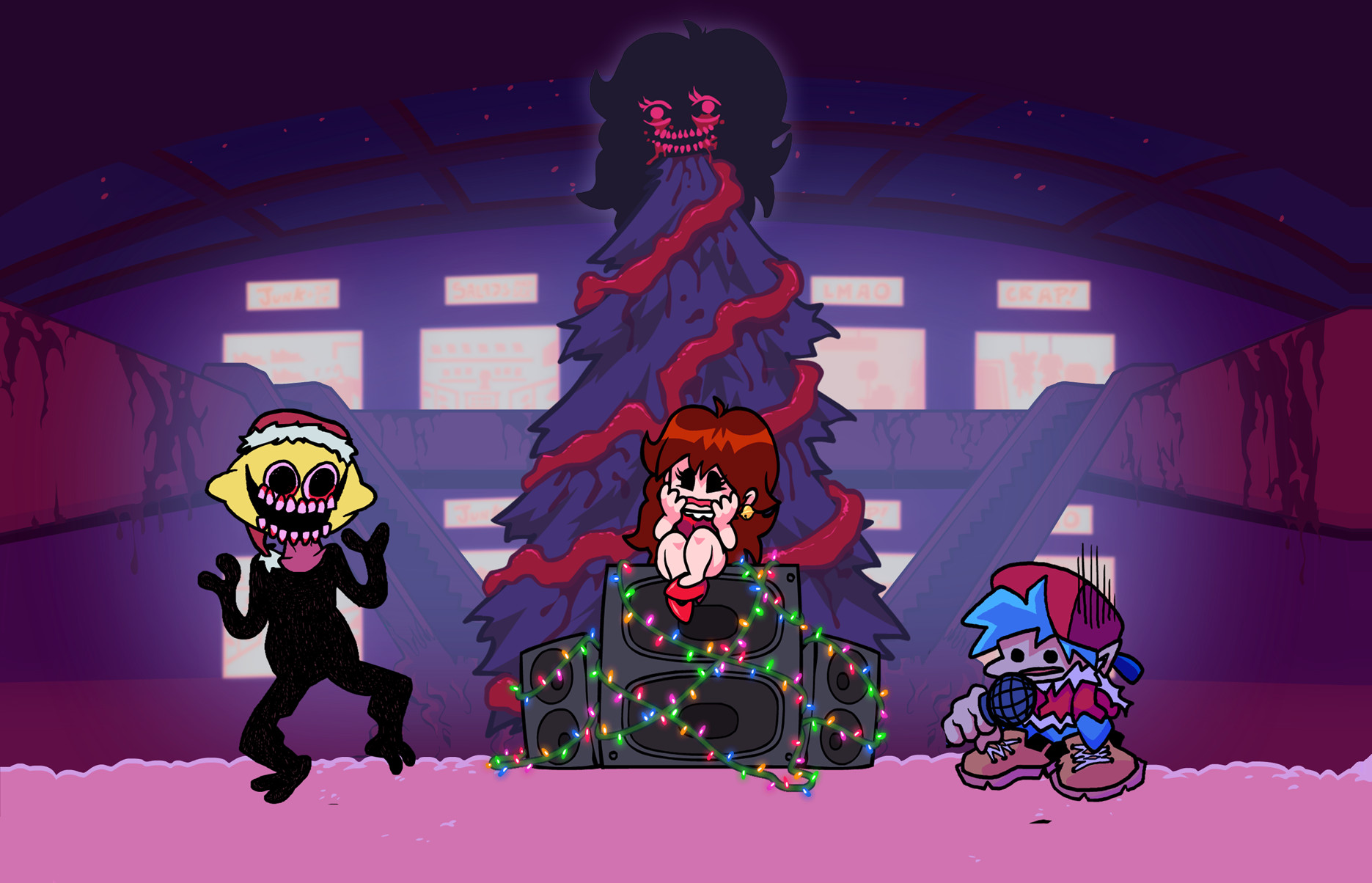 Old Monster Design in Week 5 [Friday Night Funkin'] [Mods]