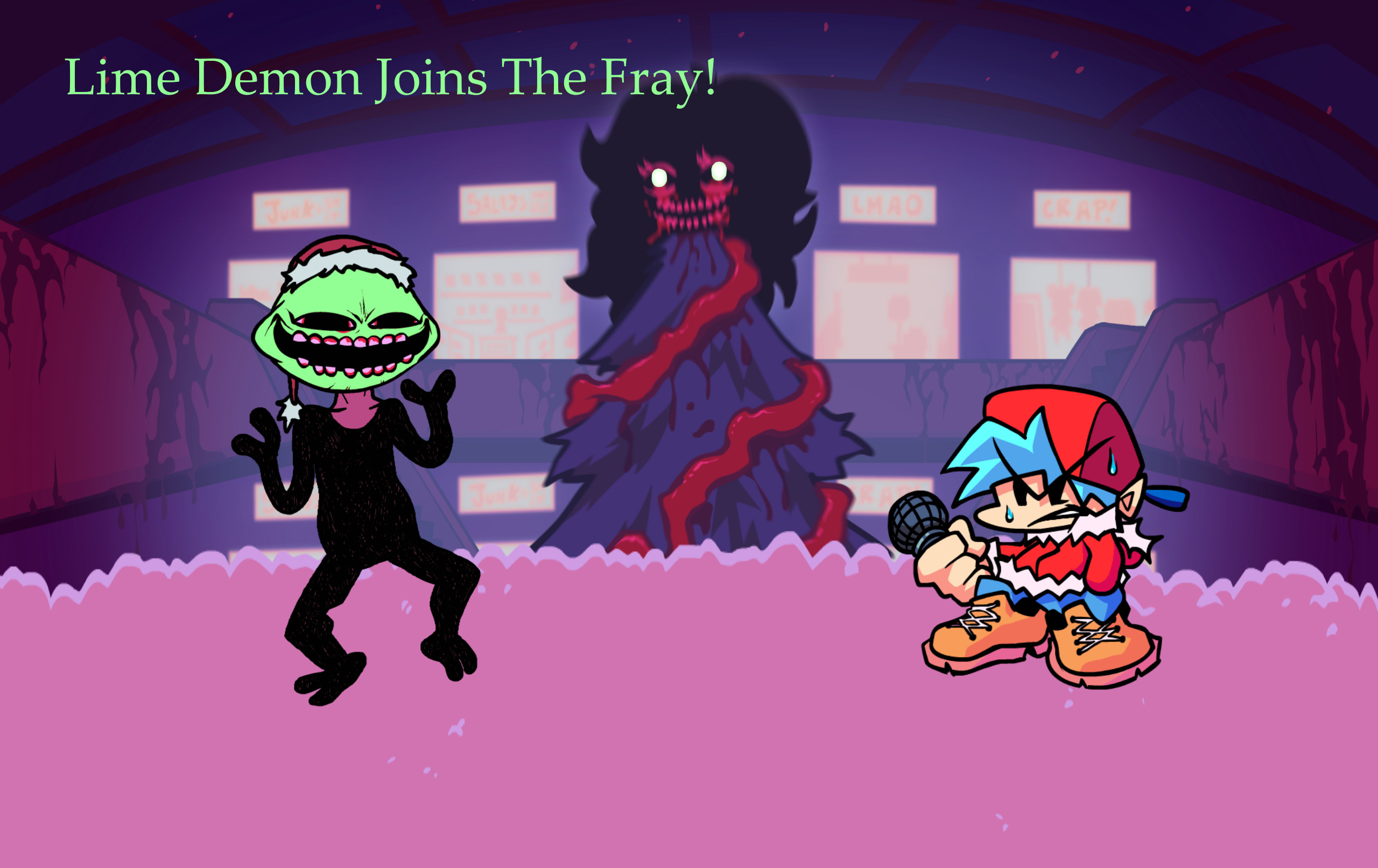 Lime Demon! Mod for Friday Night Funkin' | FNF Mods