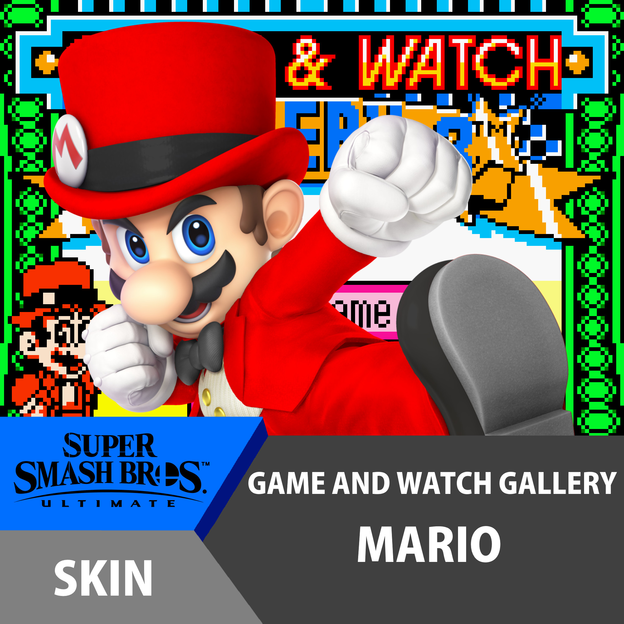 Game & Watch Gallery Mario Mod for Super Smash Bros. Ultimate | SSBU Mods
