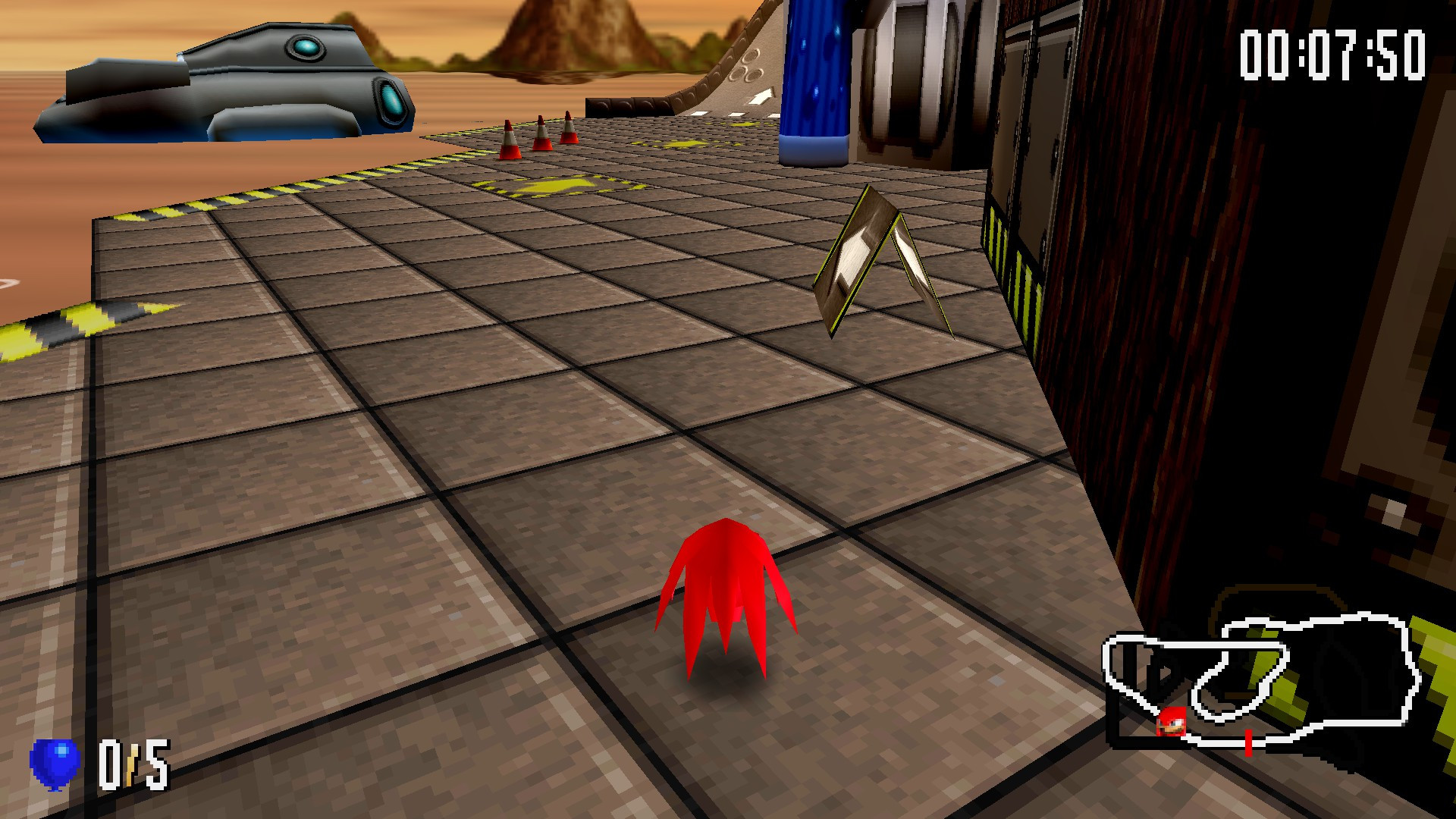 Knuckles With His Old Animations Mod for Sonic R | SR Mods