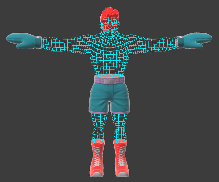 Blue and Red Wireframe Mac [Super Smash Bros. Ultimate] [Mods]