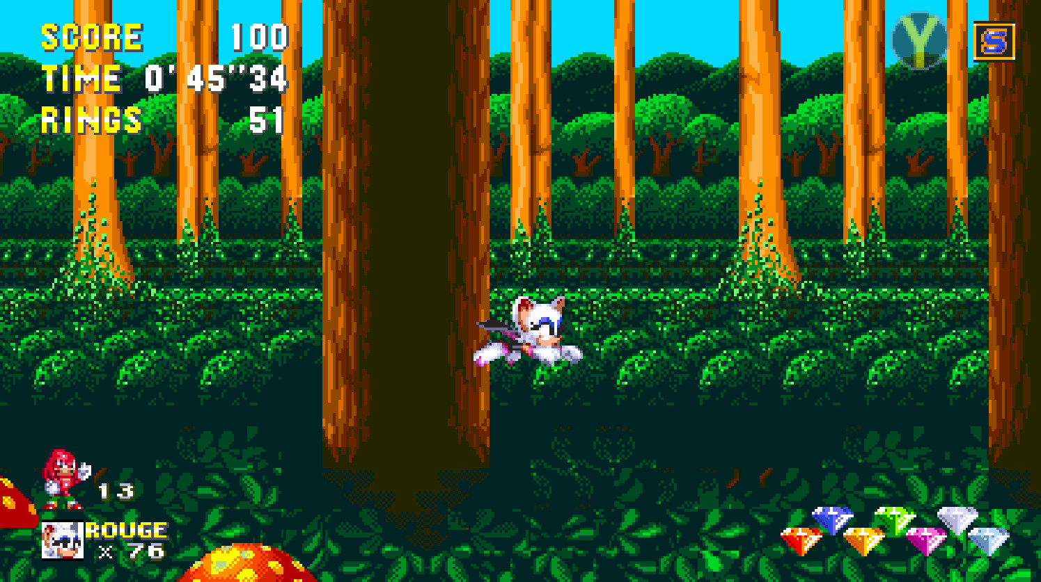 Rouge the Bat in Sonic 3 A.I.R with Custom Moveset Mod for Sonic 3 A.I ...