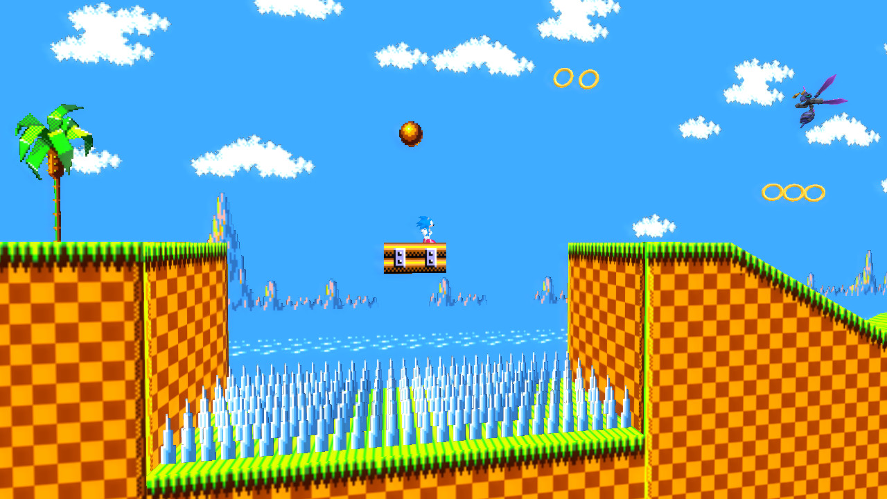 8-Bit Green Hill Mod for Sonic World | SW Mods