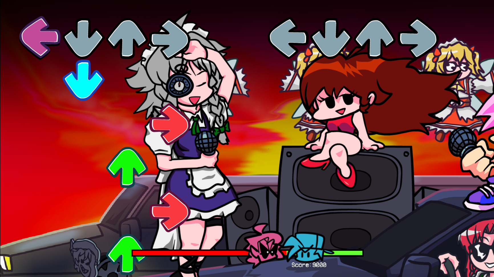 Week 4 Replaced With Touhou Songs! Mod for Friday Night Funkin' | FNF Mods