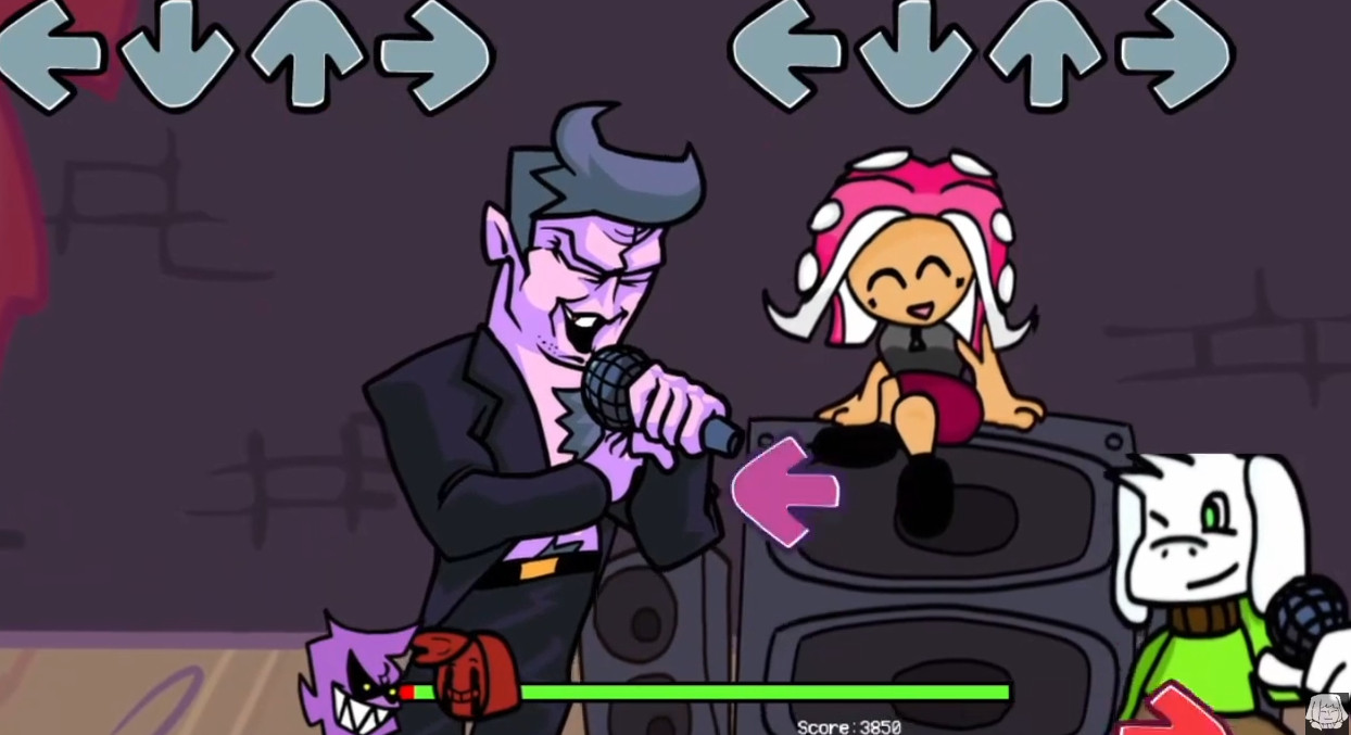 Asriel over bf mod [Friday Night Funkin'] [Mods]