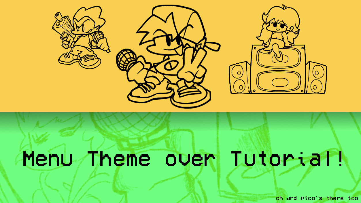 Menu Theme over Tutorial Mod for Friday Night Funkin' | FNF Mods