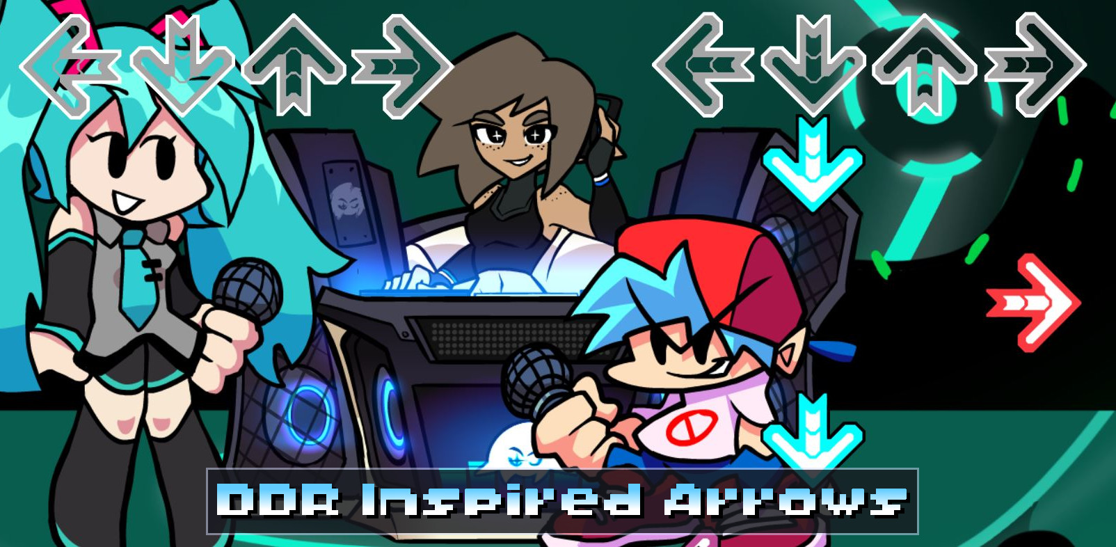 DDR Inspired Arrows Mod for Friday Night Funkin' | FNF Mods