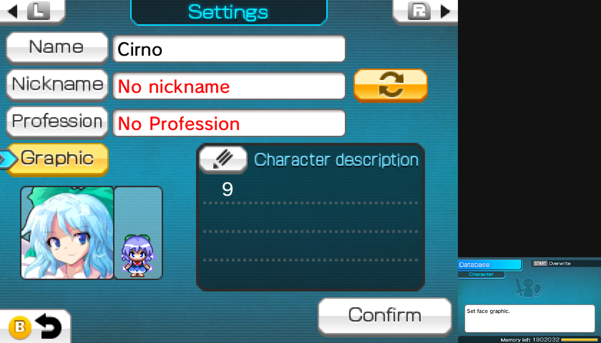 Cirno [RPG Maker Fes for Nintendo 3DS] [Mods]