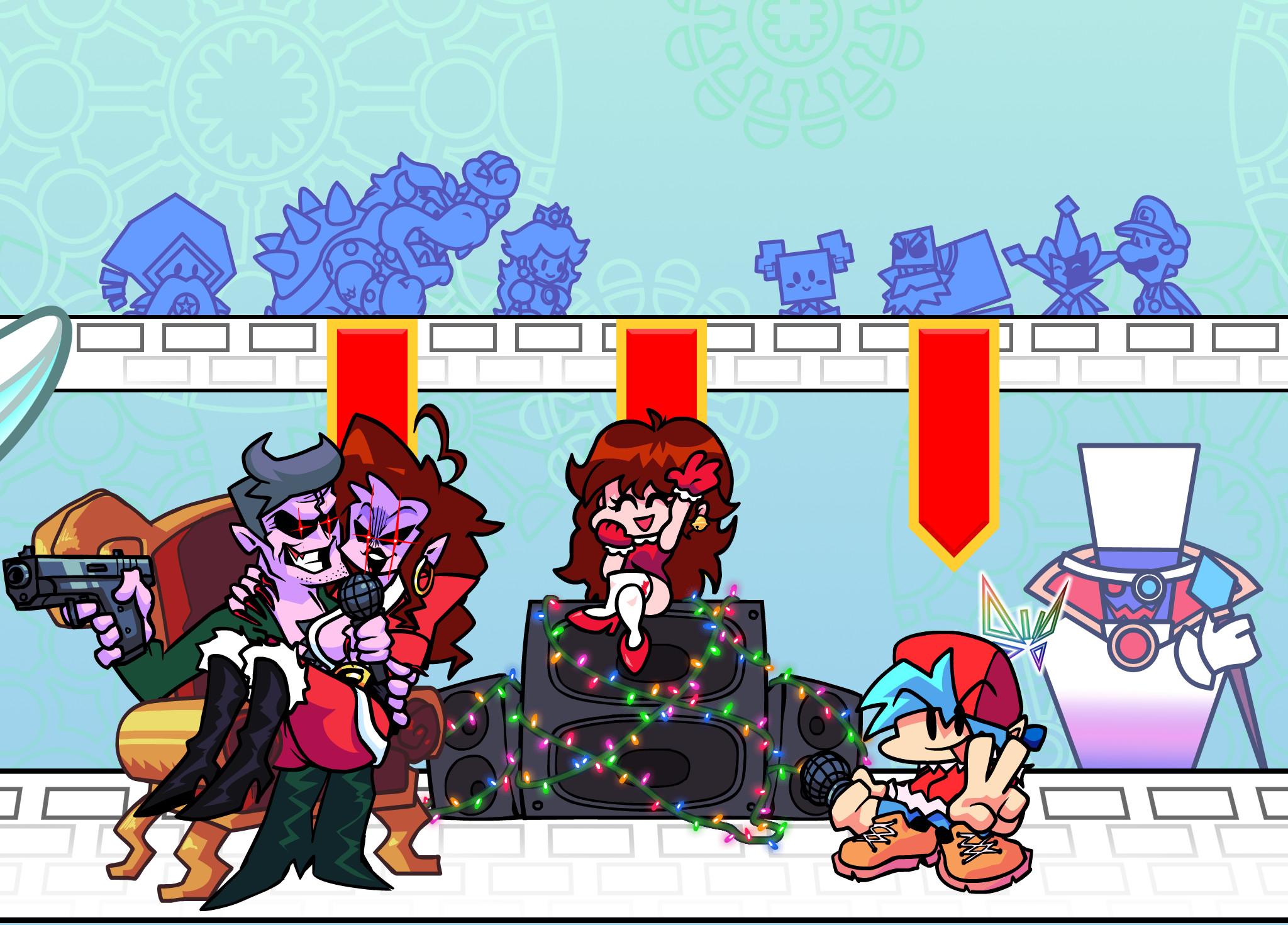 Wedding Dimension as the Shopping Mall ! [Friday Night Funkin'] [Mods]