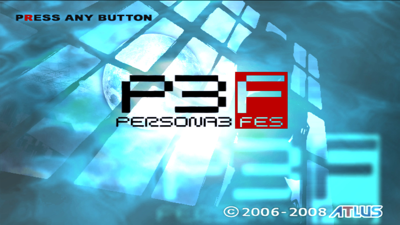 Original Blue Title Screen Mod for Persona 3 FES | P3FES Mods