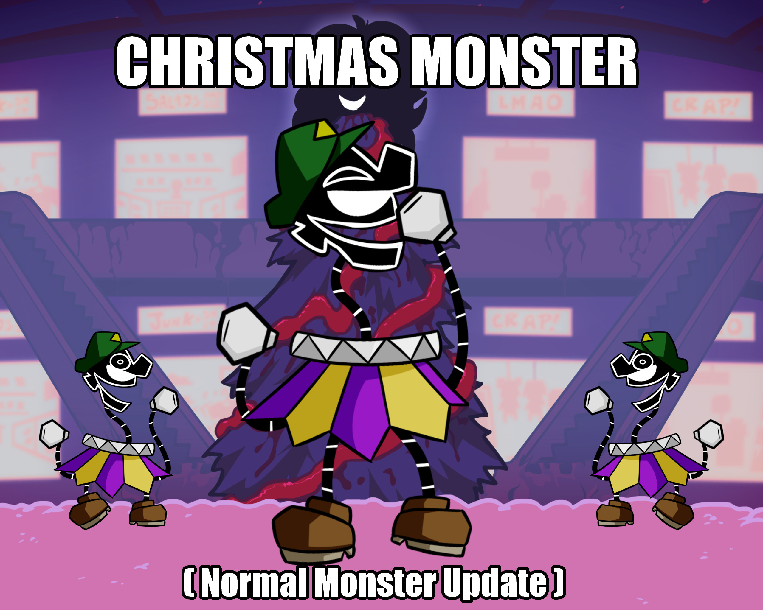 Super Dimentio over Monster (Mod) Mod for Friday Night Funkin' | FNF Mods