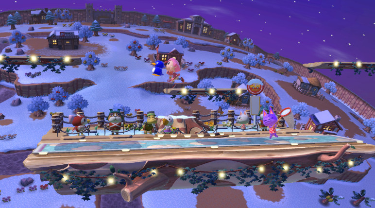 Winter themed Town and City Mod for Super Smash Bros. Ultimate | SSBU Mods