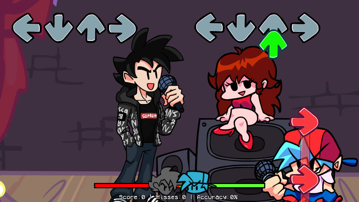 Drip Goku over Dad Mod for Friday Night Funkin' | FNF Mods