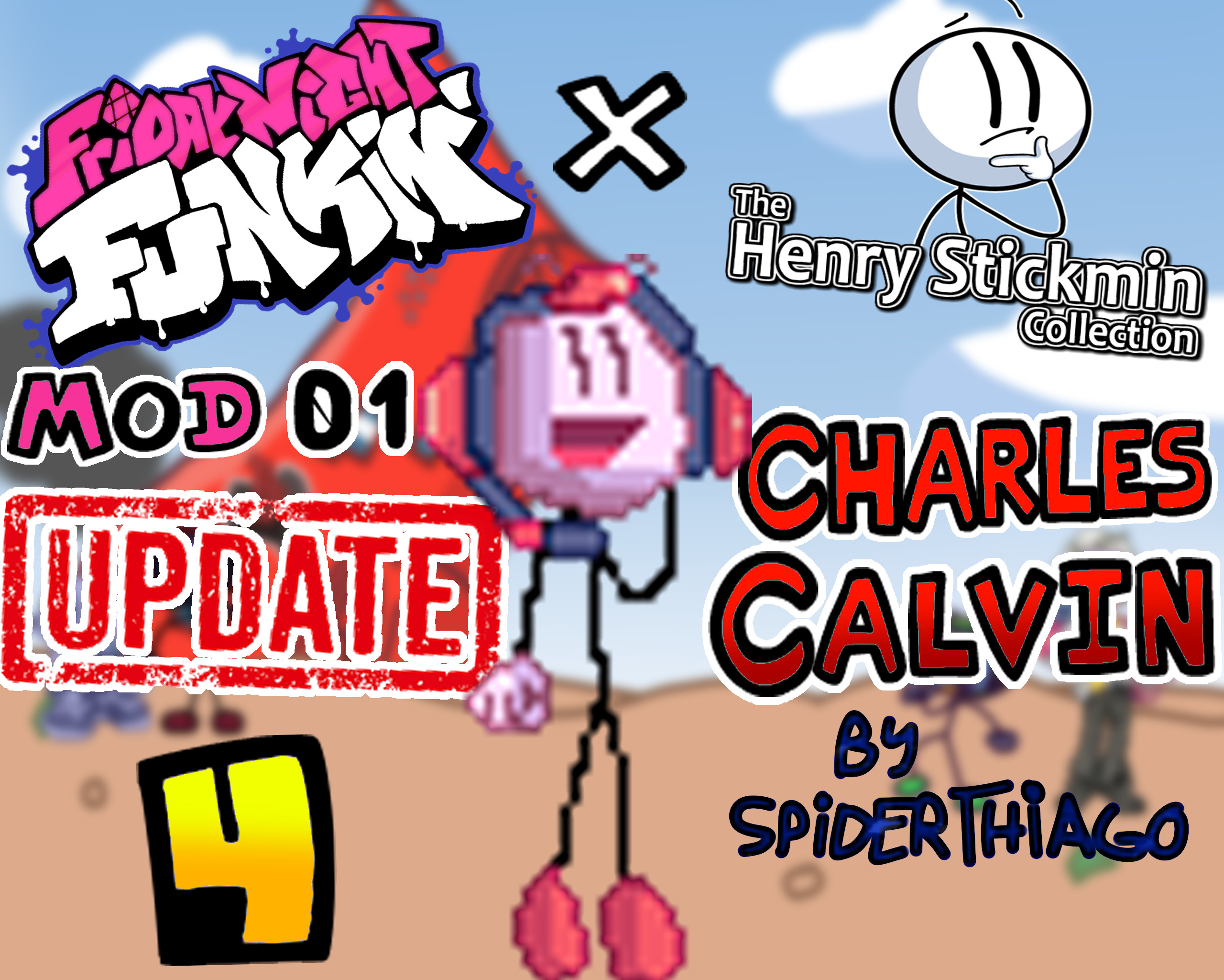 Charles Calvin over Pico With New Remix Mod for Friday Night Funkin ...