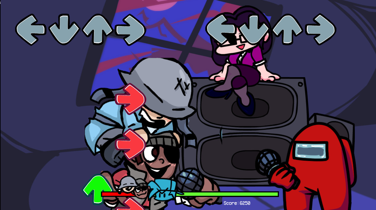 Kids Soldier and Demoman TF2 Over Skid n' Pump [Friday Night Funkin ...