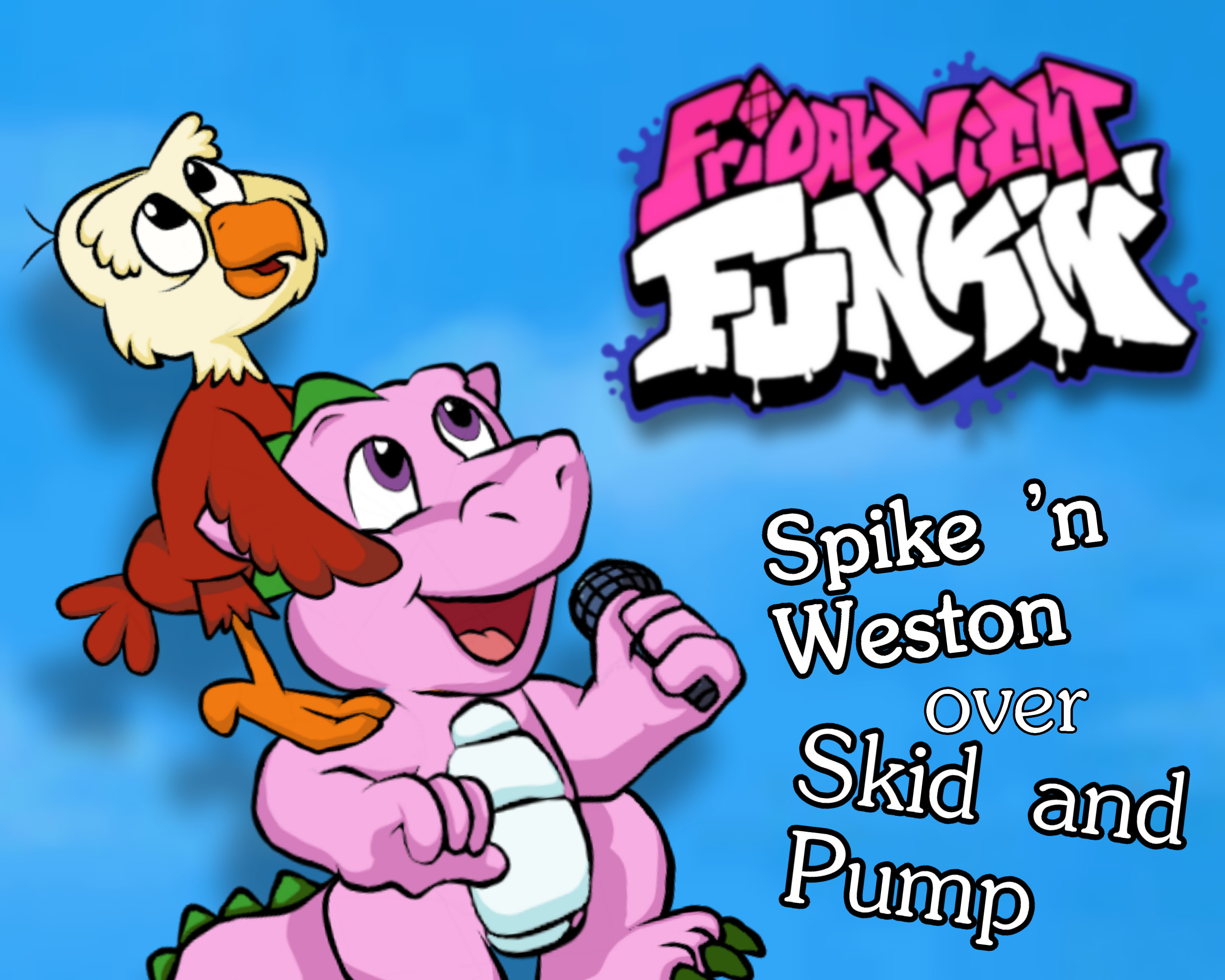 Spike and Weston over Skid 'n' Pump Mod for Friday Night Funkin' | FNF Mods